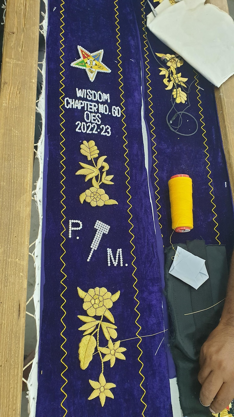 Order of the Eastern Star (OES) Worthy Matron / Past Matron Embroidered ...