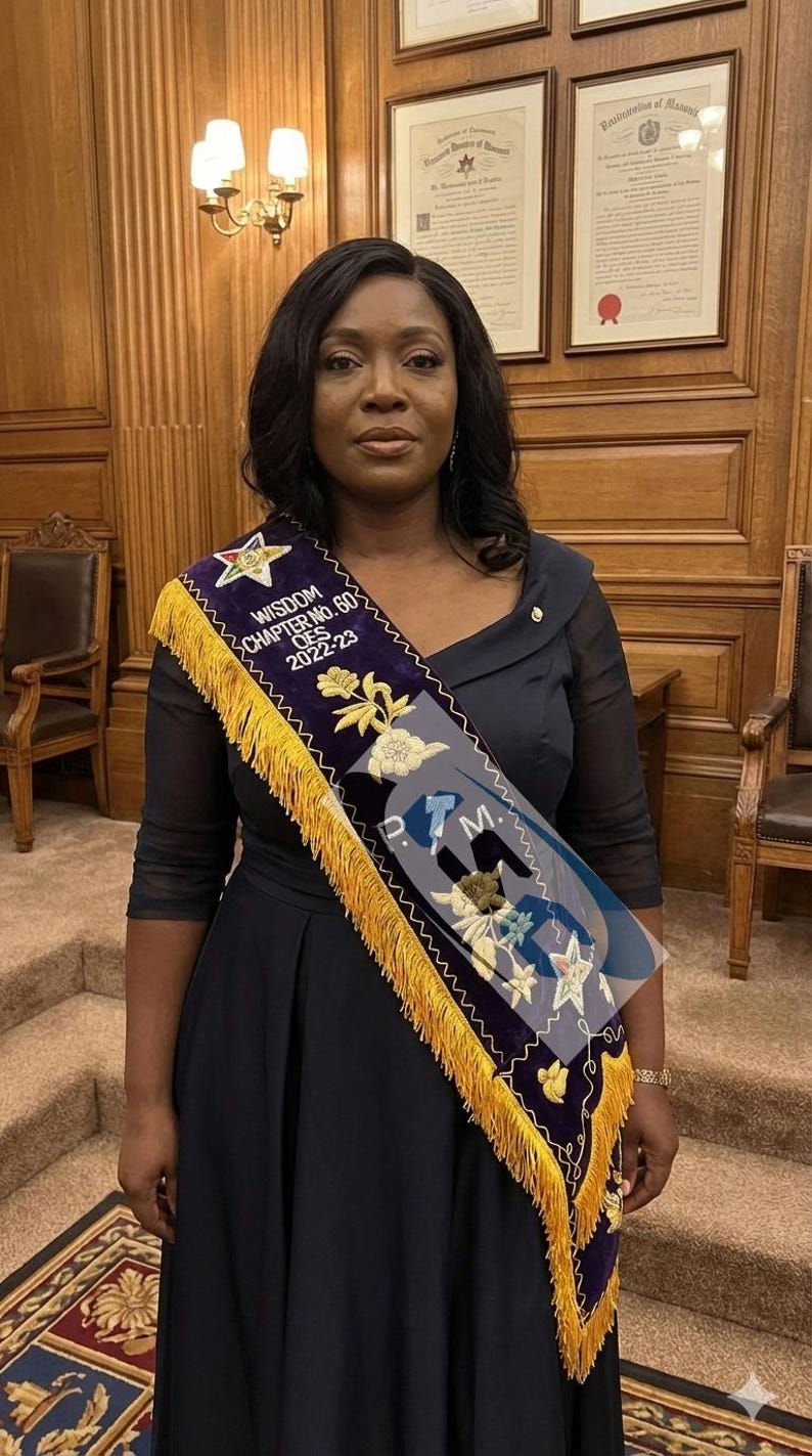 Order of the Eastern Star (OES) Worthy Matron / Past Matron Embroidered ...