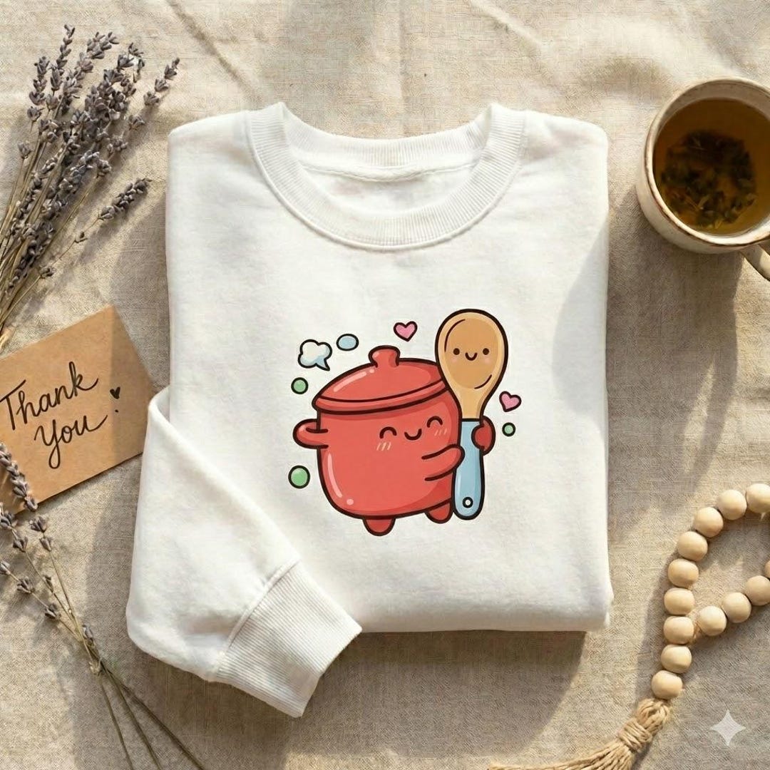 Custom Chef Sweatshirt Kawaii Cooking Hoodie Cute Culinary Student Gift ...