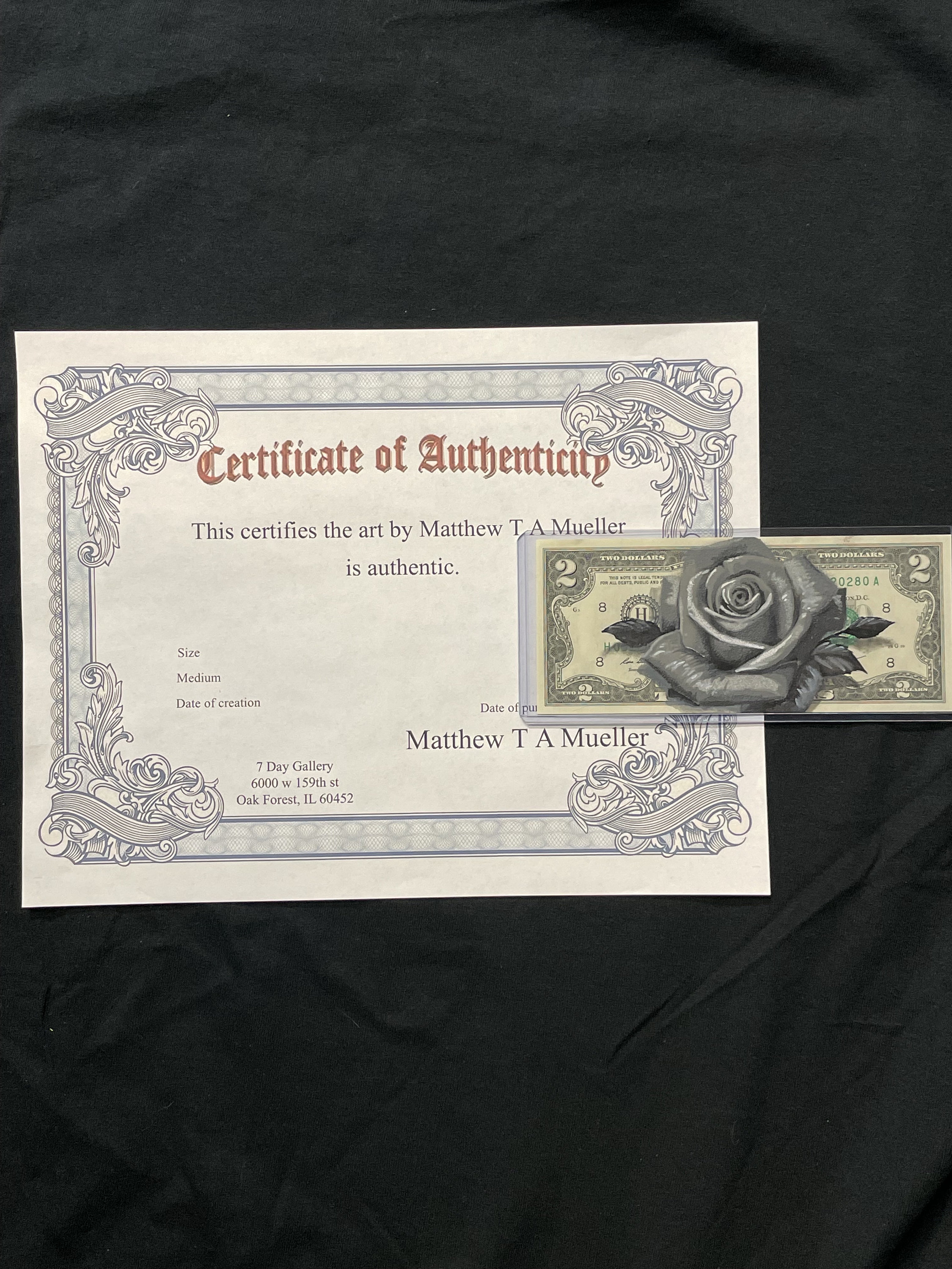 3D Rose 2 Dollar Bill Original Painting US Blood Money - Etsy