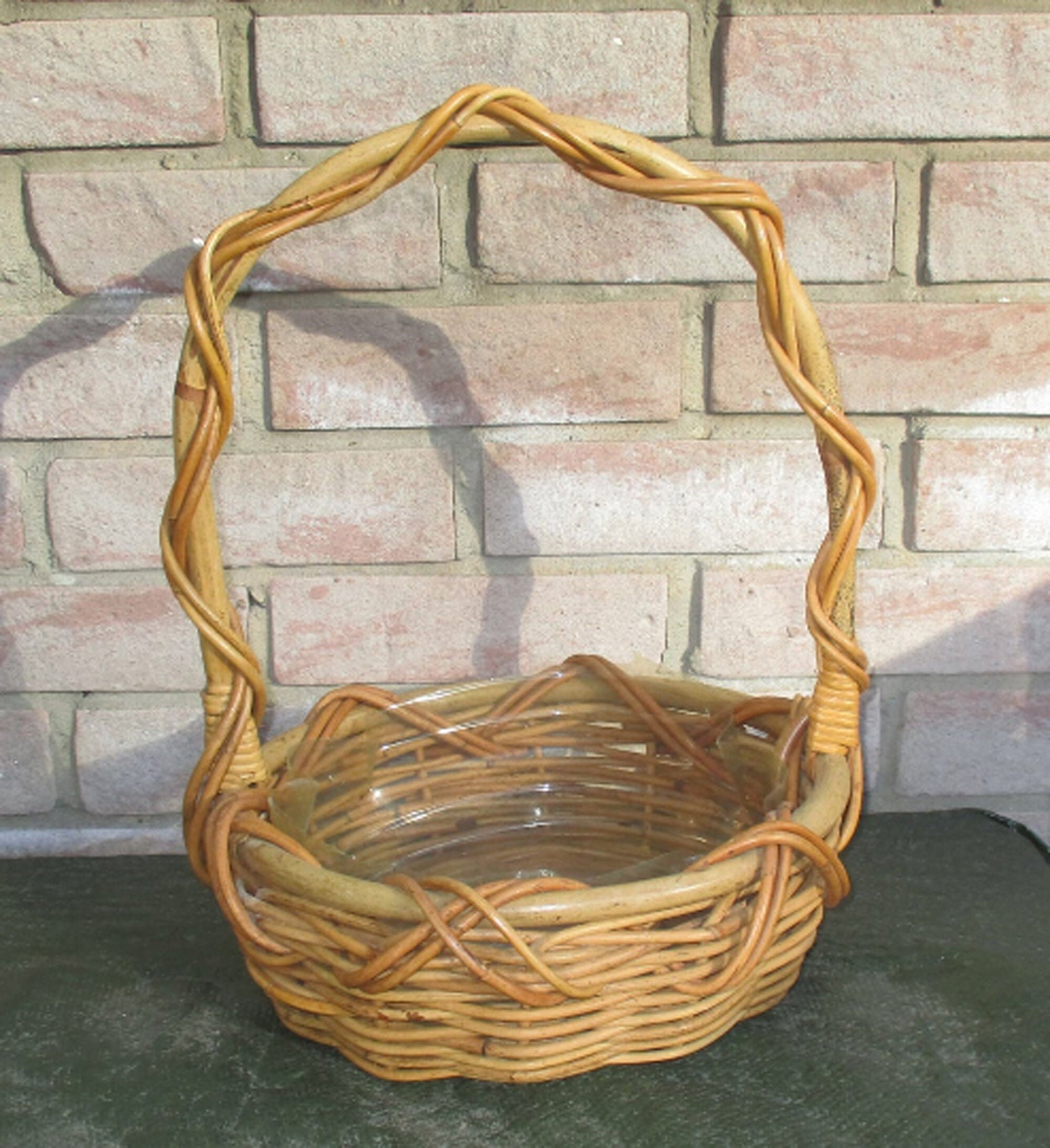 Storage & Organization Baskets Gathering Basket Vintage Rattan Basket ...