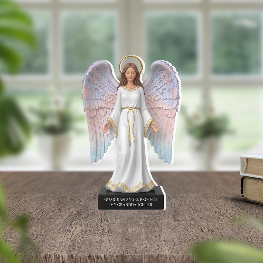 Personalized Acrylic Block: Guardian Angel Figurine Print - Etsy