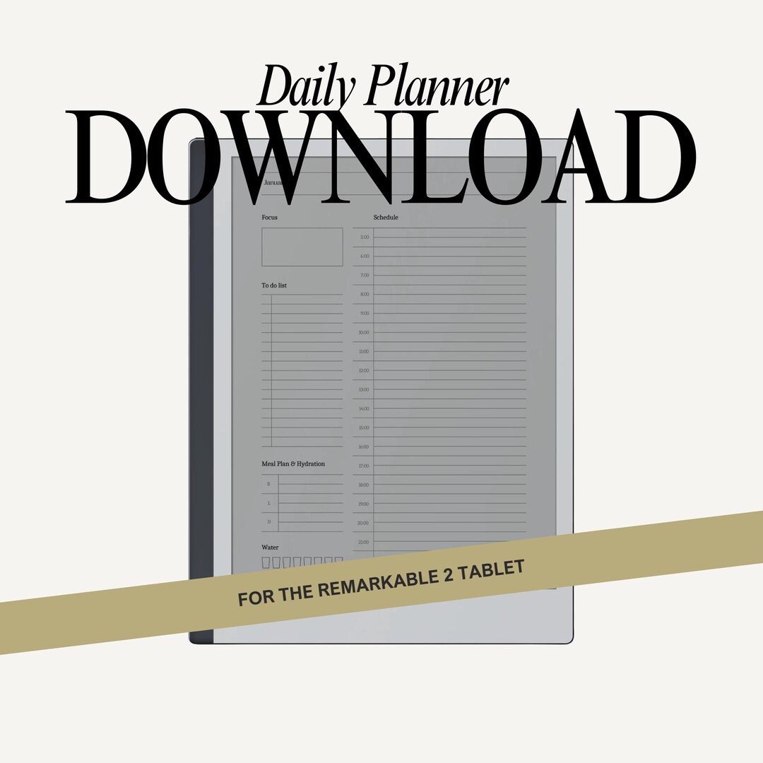 Remarkable 2 Template 2026 | Hyperlinked Remarkable 2 Daily Planner ...
