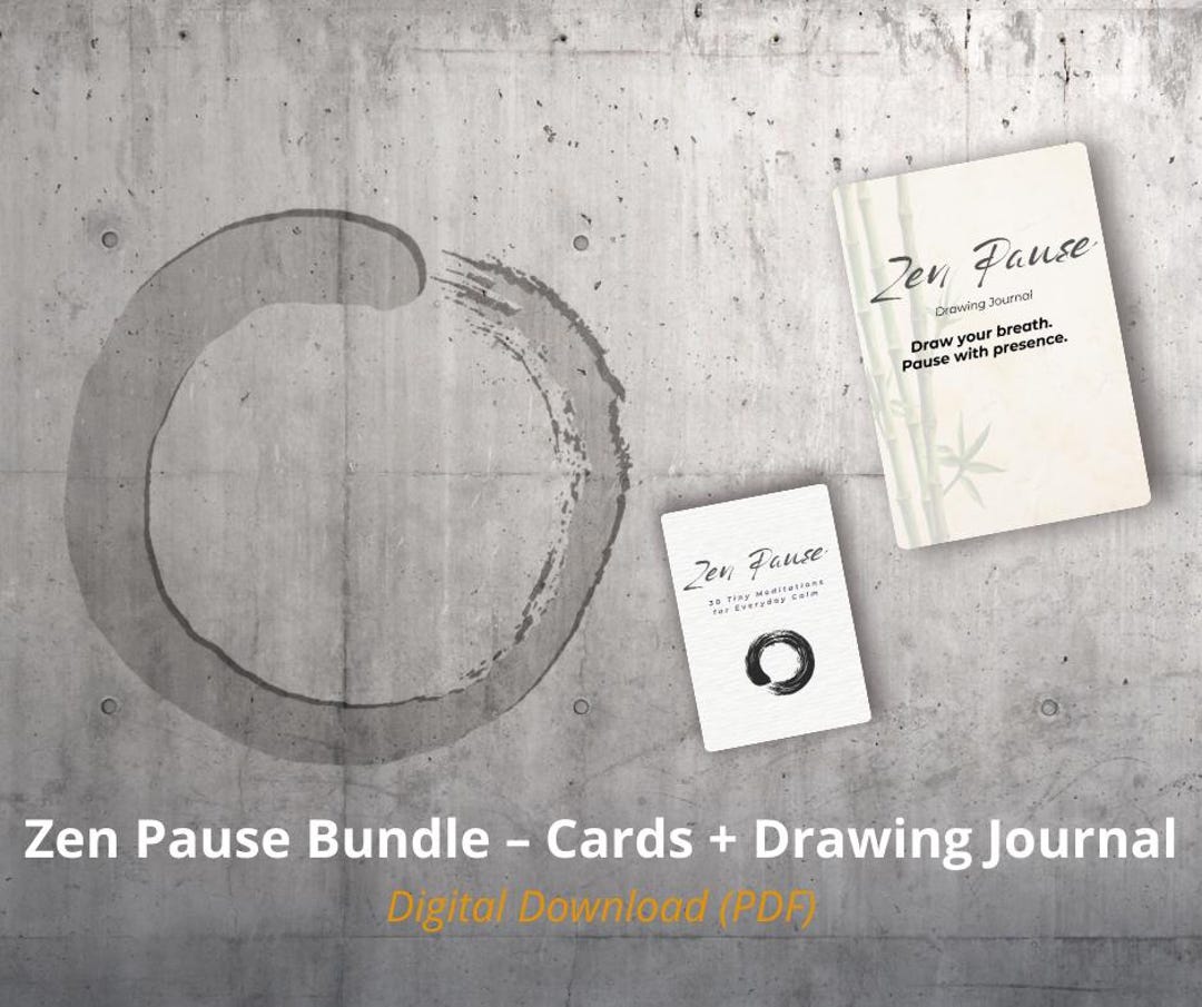 Zen Pause Bundle – Printable Mindfulness Cards + Drawing Journal ...