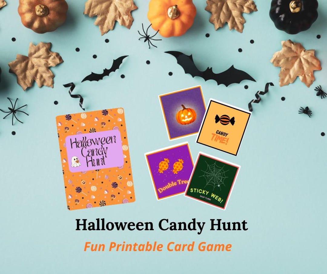 Halloween Candy Hunt | Printable Card Game for Kids & Family | Trick or ...