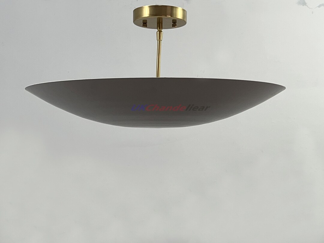 Modern Bowl Pendant Lighting, Brass Ceiling Light Fixture, Minimalist ...
