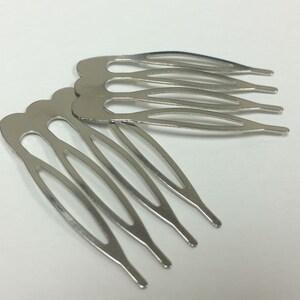 Silver Metal Hair Combs With Teeth for Hair Accessories Pack of 12 PCS ...