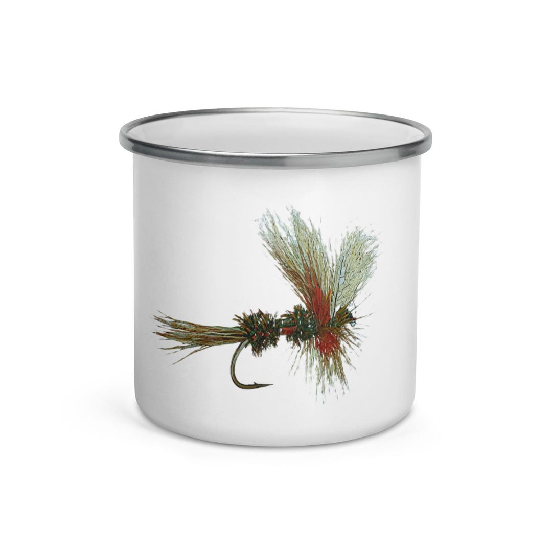 Royal Wulff Fly Fishing Enamel Mug: Angler Campfire Coffee Cup | Fly ...