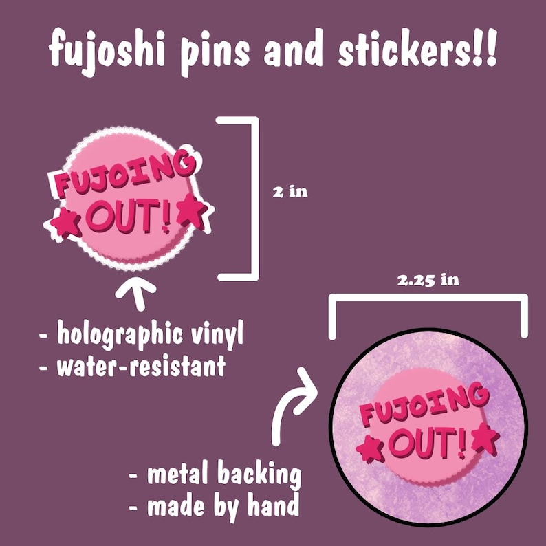 Yaoi Button and Sticker - "fujoing Out" - Etsy