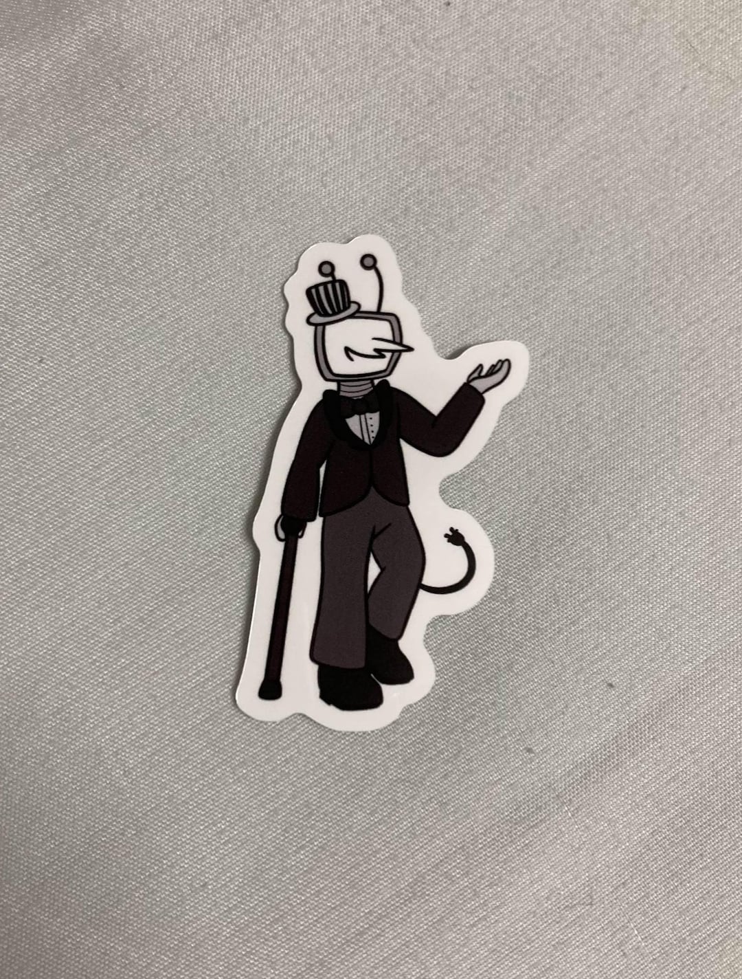 Deltarune Tenna Sticker- Black Suit and Bowtie - Etsy