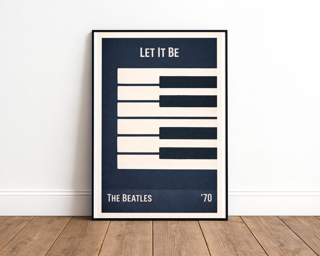 The Beatles - Let It Be - Piano Keys Poster | Silk Music Wall Art - Etsy UK