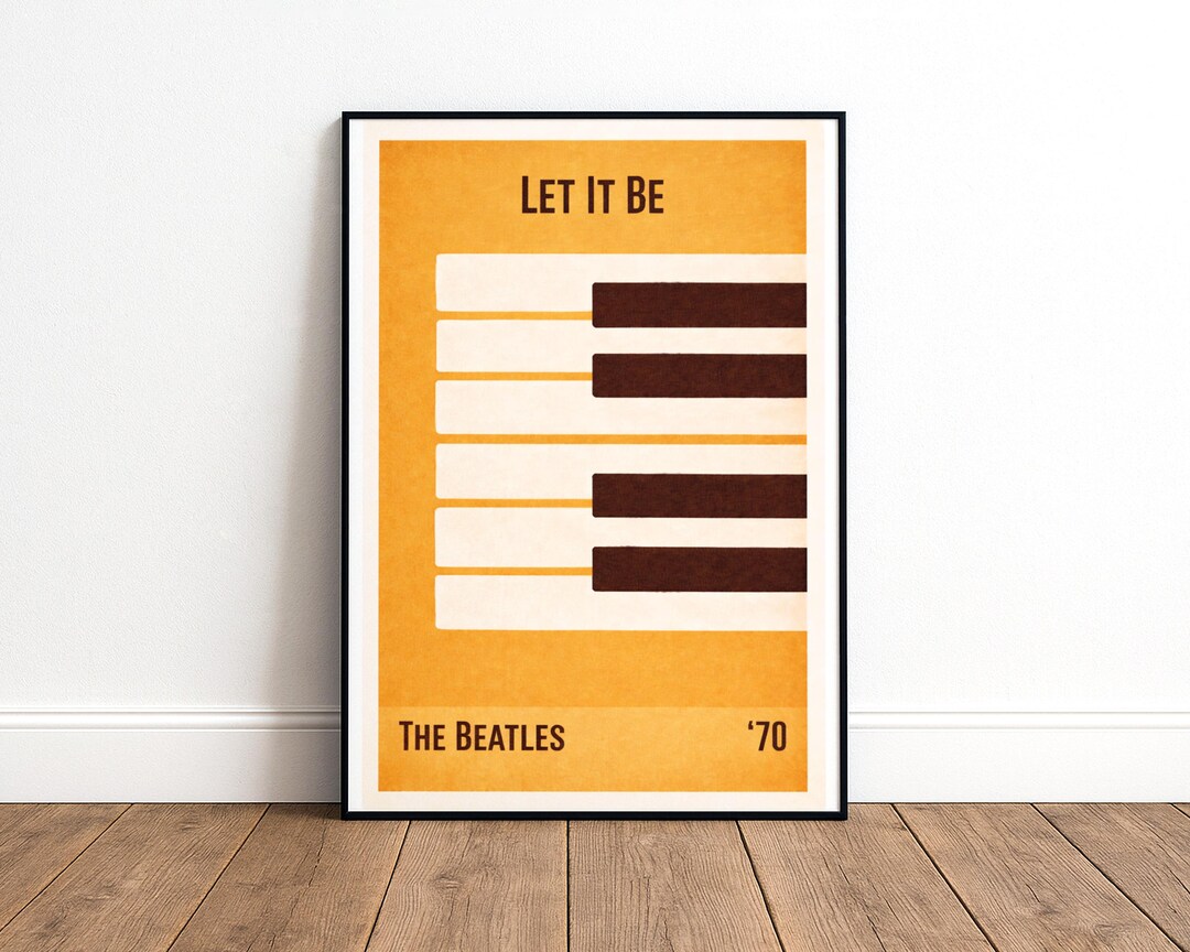 The Beatles - Let It Be - Piano Keys Poster | Silk Music Wall Art - Etsy