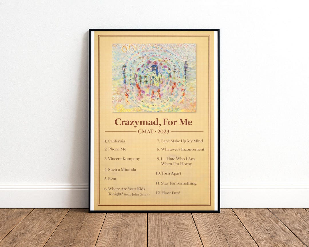 CMAT Crazymad, for Me Album Poster, Illustrated Music Wall Art - Etsy