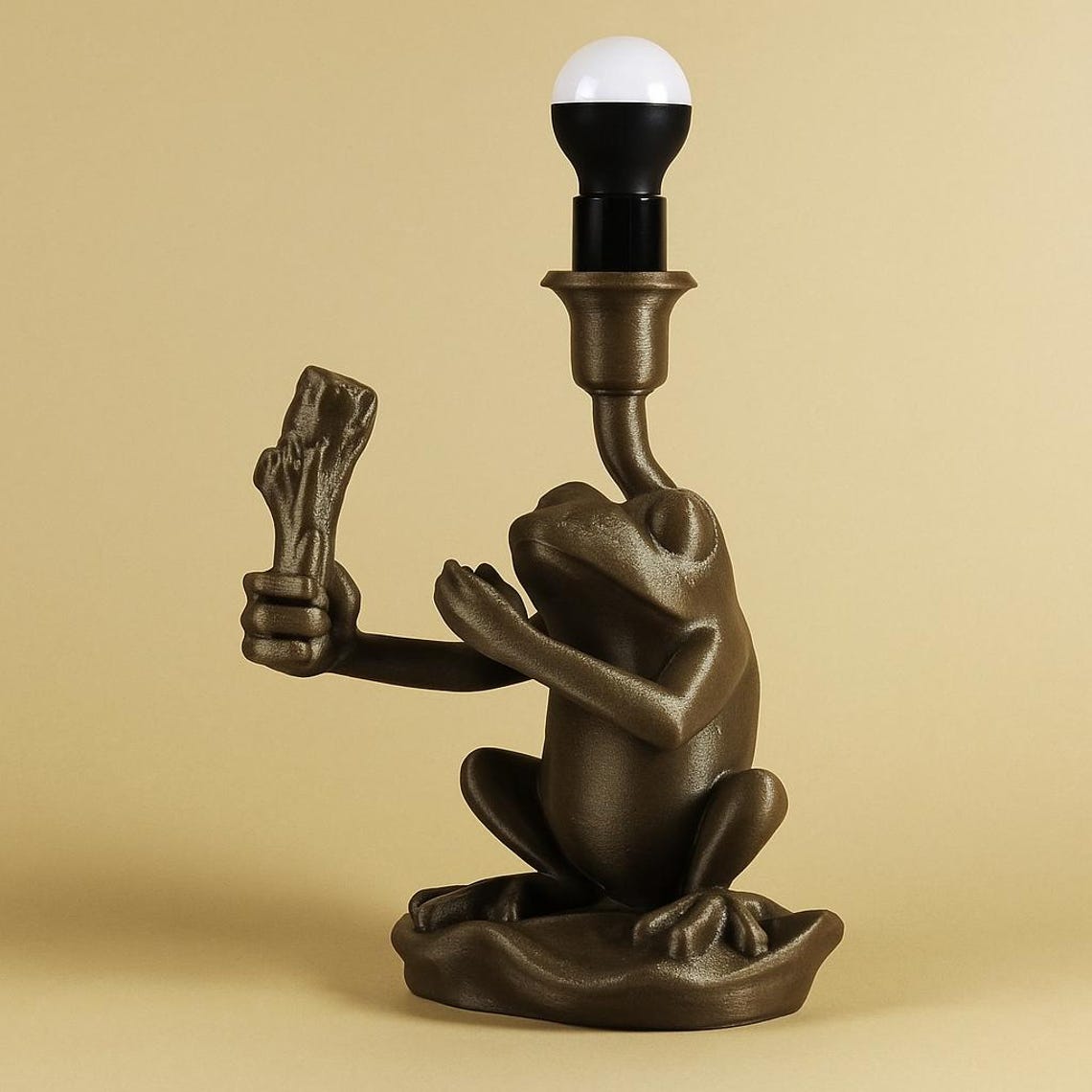 Frog Table Lamp With White Shade – Animal Design Home Lighting - RGB ...