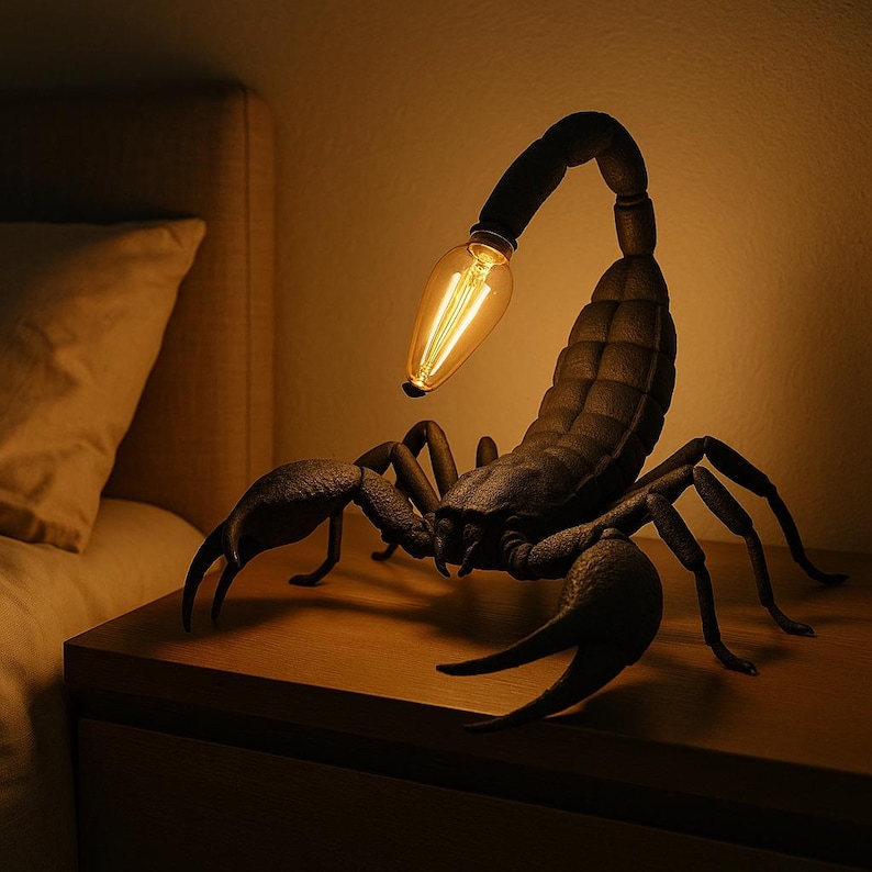 Scorpion Desk Lamp: Gothic Home Decor With LED Bulb - Etsy