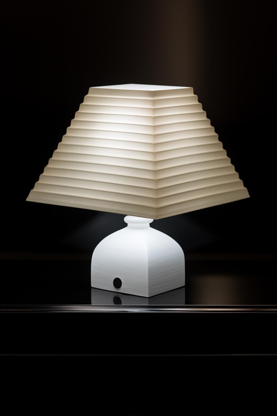 Modern Layered Table Lamp – Minimalist Bedside Lighting - Etsy