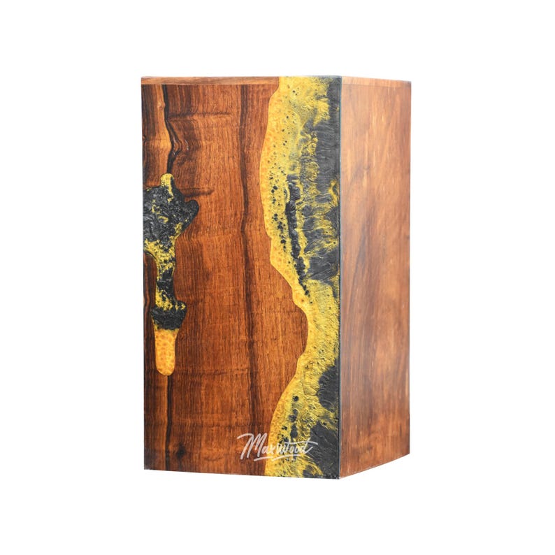 Wooden Resin Cremation Urn, Memorial Keepsake Box, Adult Funeral Urn ...