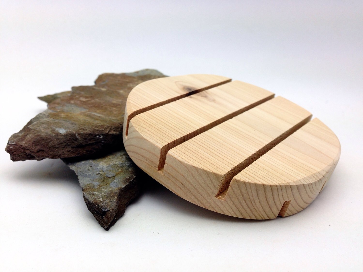 50 Hand Sanded Round Cedar Natural Wood Spa Soap Dishes | Etsy