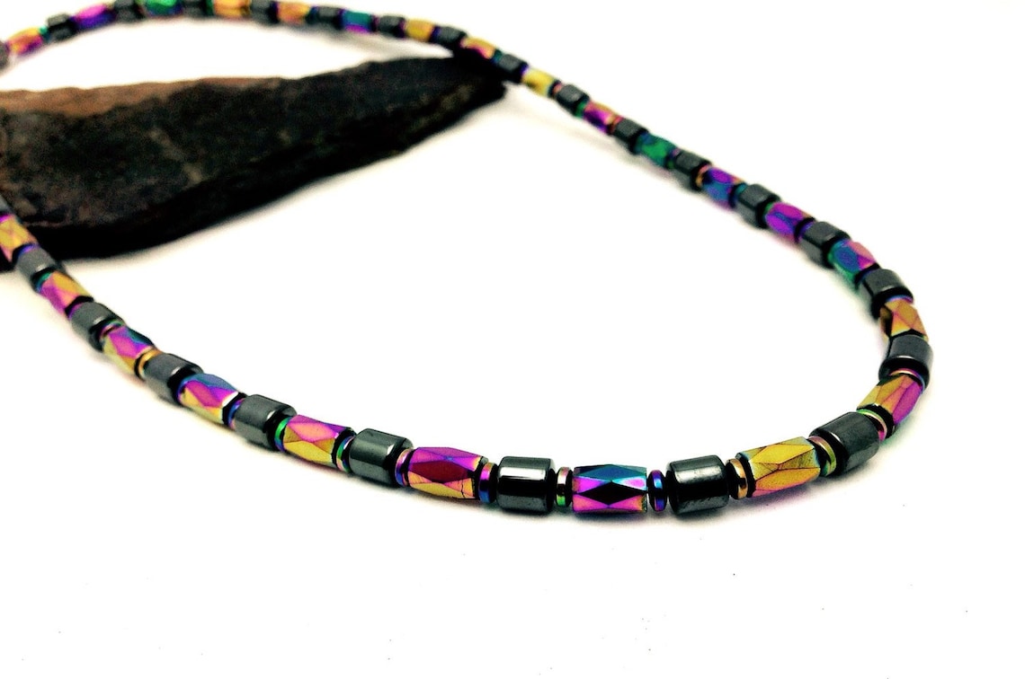 Multicolor NECKLACE Magnetic Therapy Migraine Whiplash Pain Relief ...