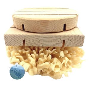 Round Wooden Cedar Natural Wood Spa Soap Dish || 100 Pack WIDE GROOVE ...
