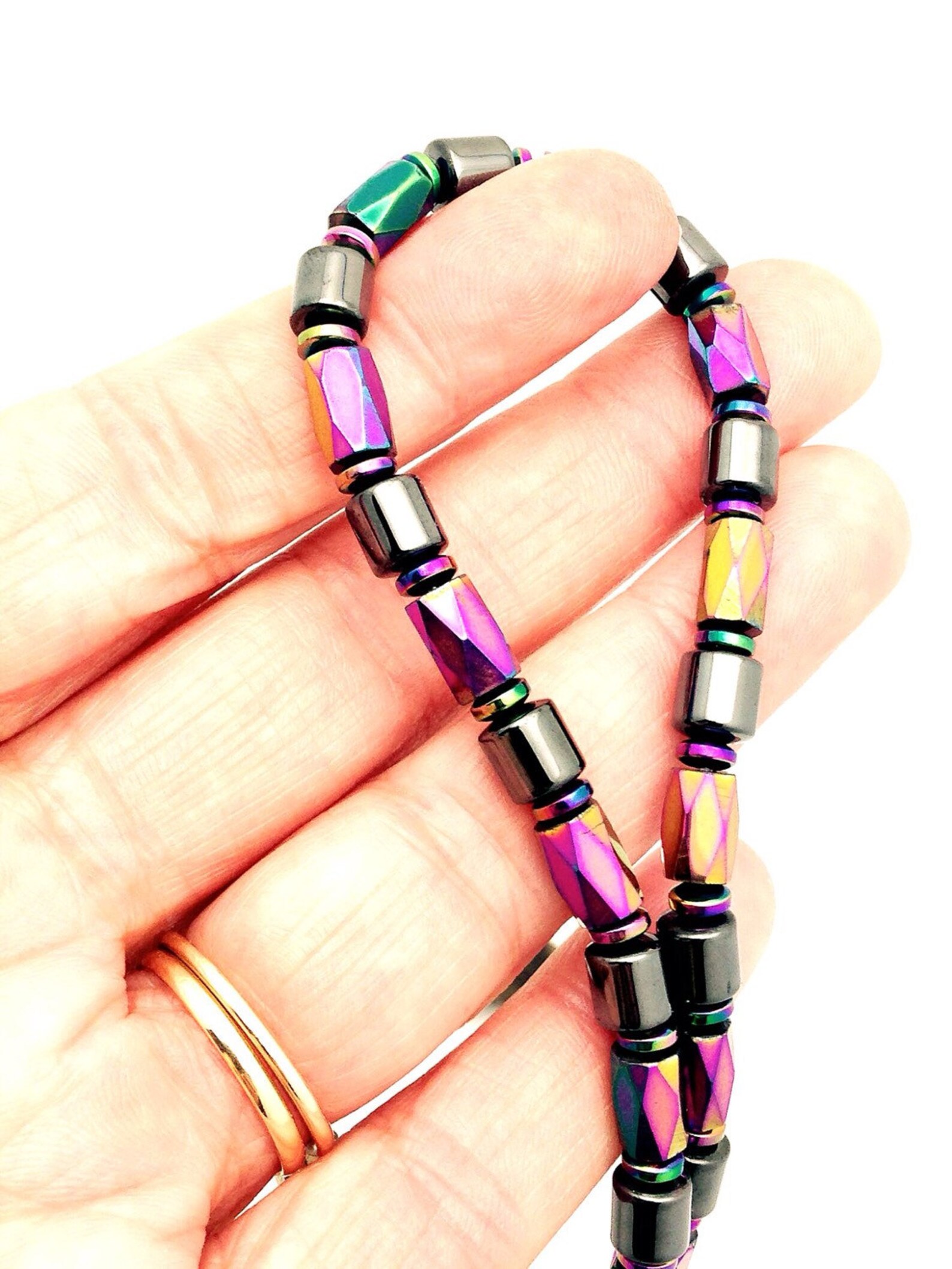 Multicolor NECKLACE Magnetic Therapy Migraine Whiplash Pain Relief ...