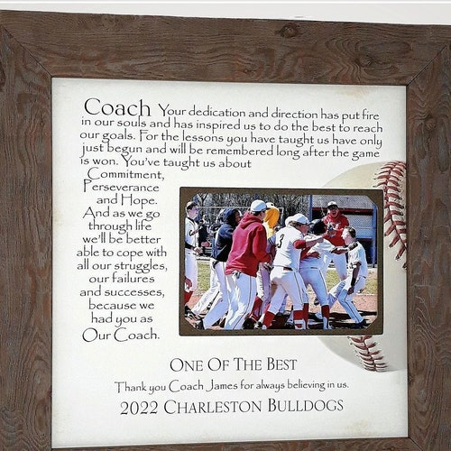 Coaches Gift Coach Thank You Frame Soccer Coach Baseball - Etsy