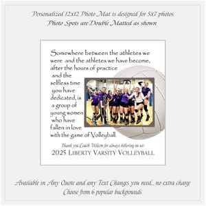 Personalized Volleyball Coach Team Photo Gift: Custom Made ANY Sport ...