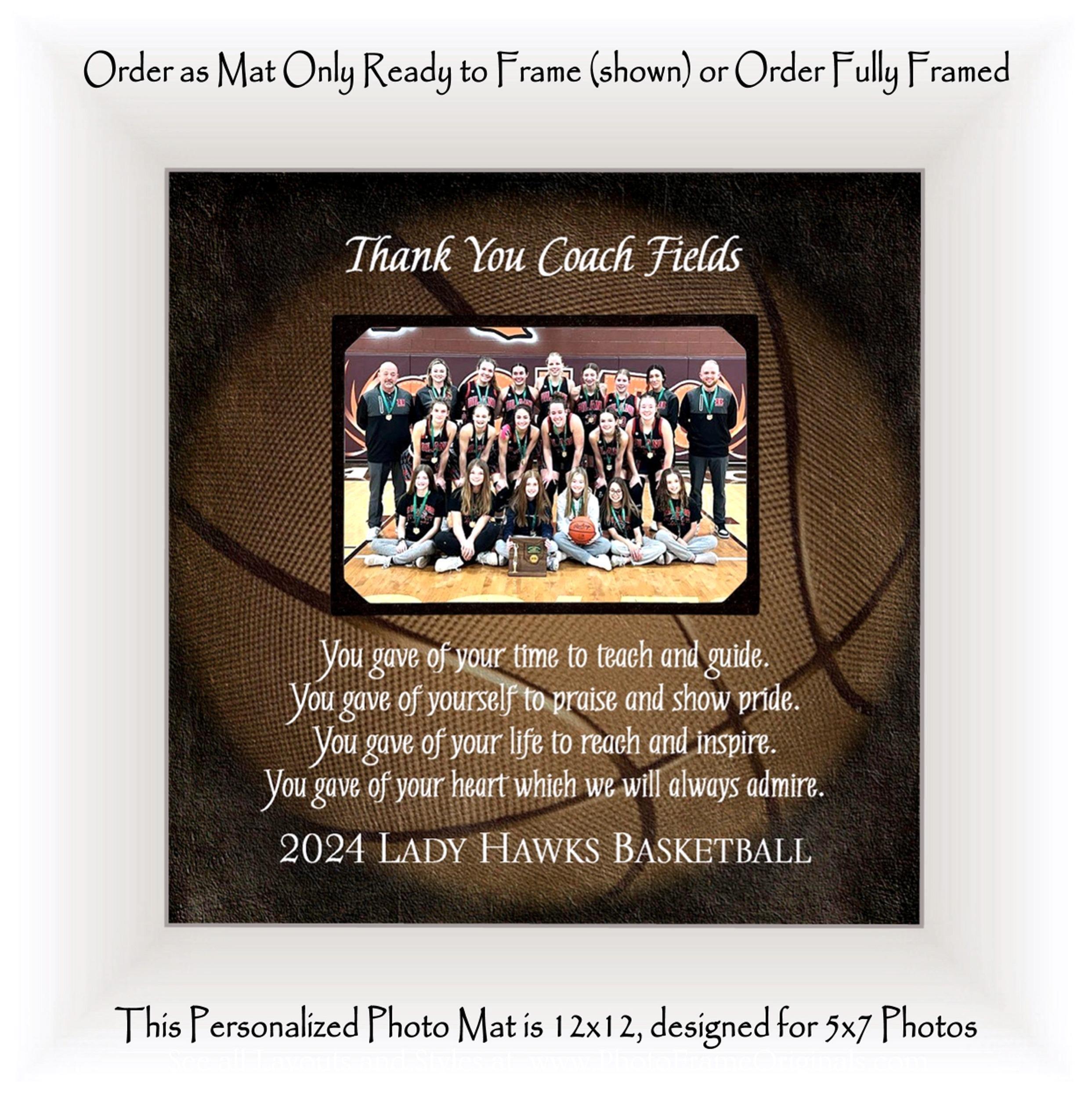 Custom Basketball Coach Team Photo Frame - ANY Sport End of Season ...