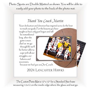 Custom Basketball Coach Thank You Gift Frame for 5x7 Photos ...