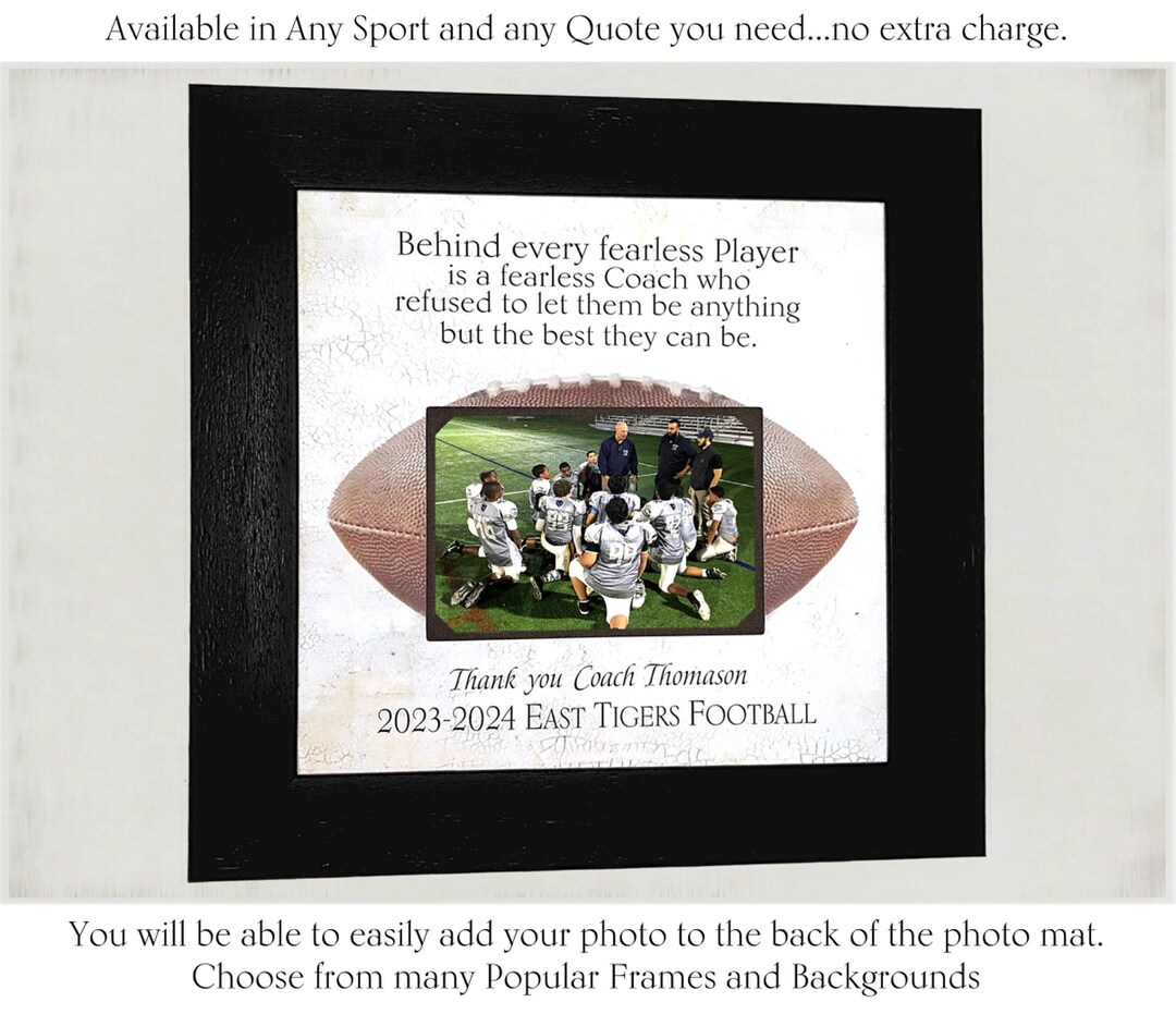 Football Coach Thank You Gift, Team Senior Night, Custom Personalized ...