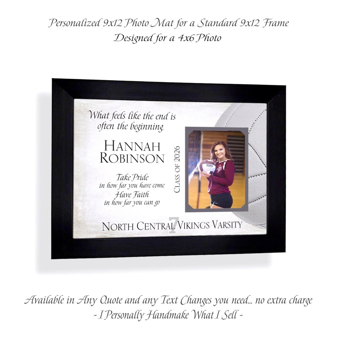 Custom Volleyball Senior Graduaton Photo Mat - Personalized ANY Sport ...