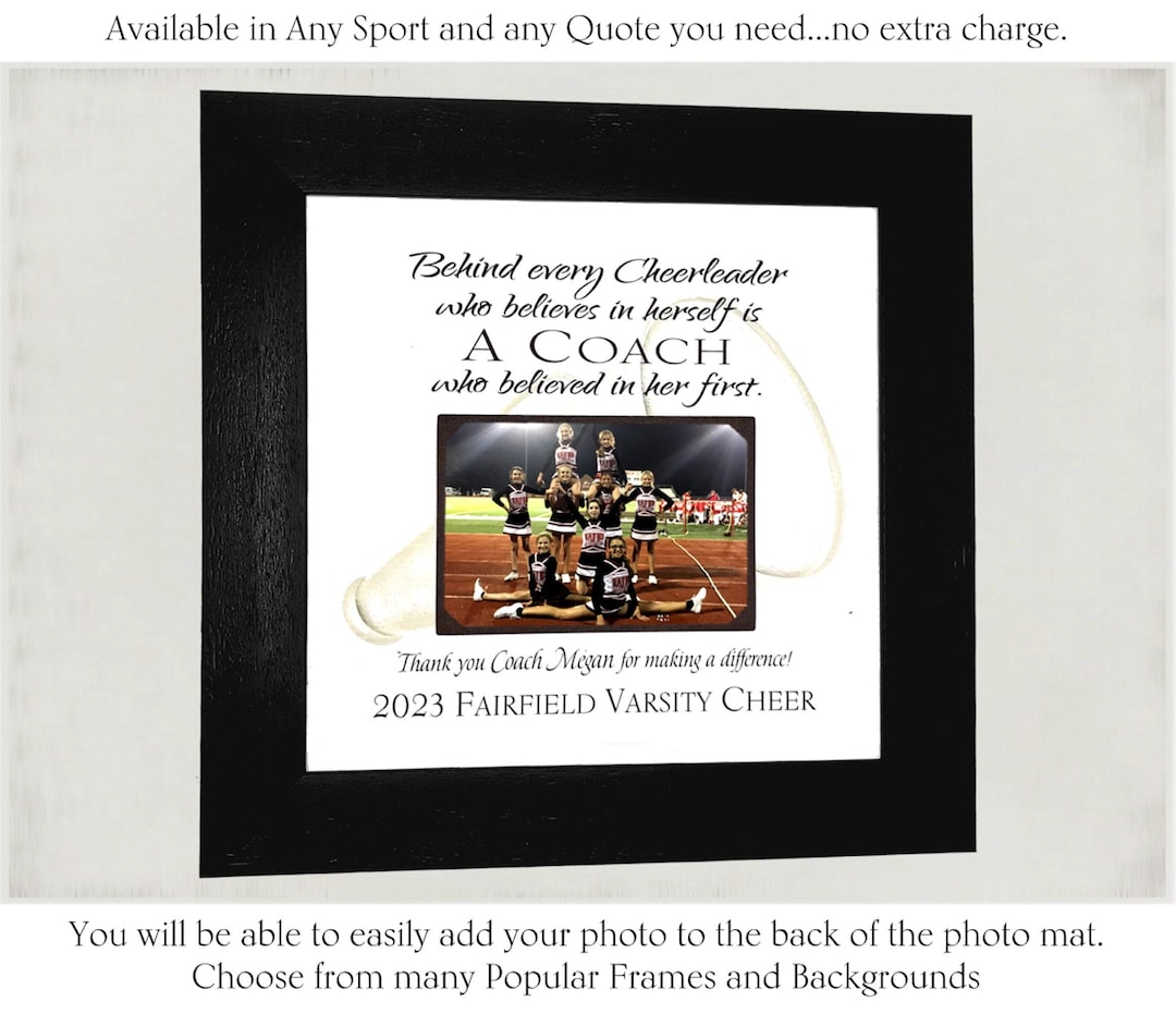 Cheerleading Coach Sports Team Gift Cheer Coach Frame Gift - Etsy