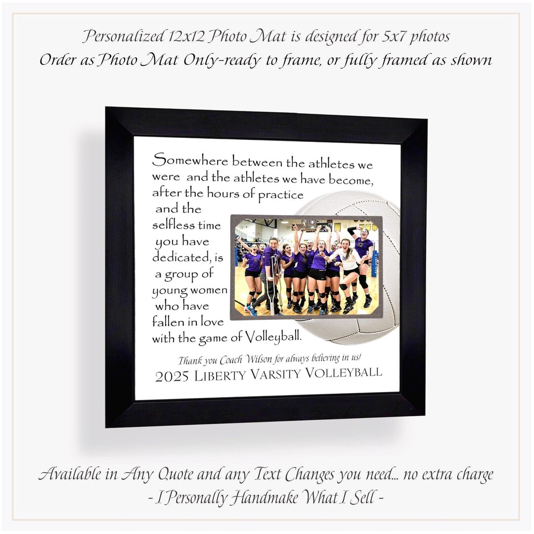 Personalized Volleyball Coach Team Photo Gift: Custom Made ANY Sport ...