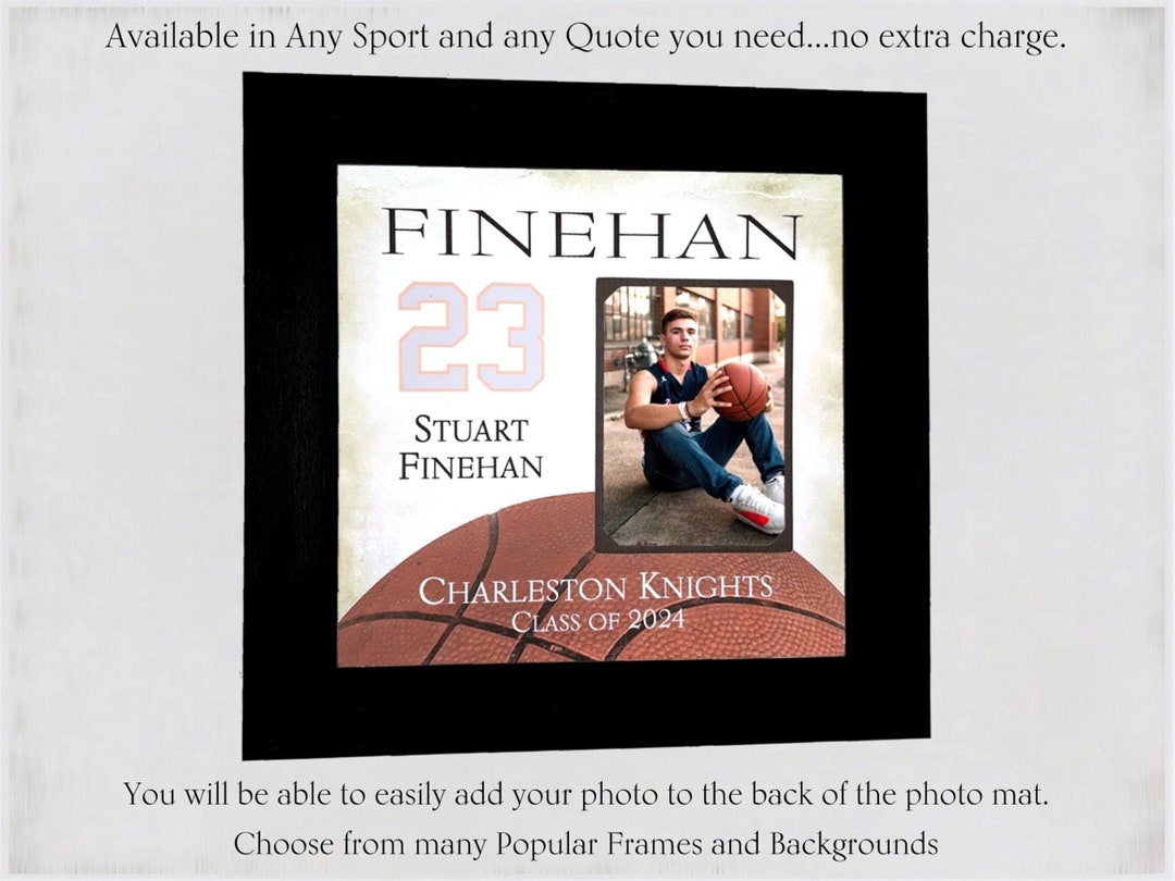 Personalized Basketball Team Photo Frame for Graduating Senior Night ...