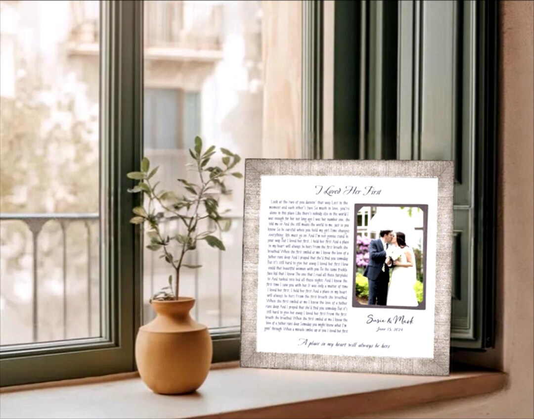 Personalized Wedding Song Lyrics Frame, Custom Father Daughter First ...