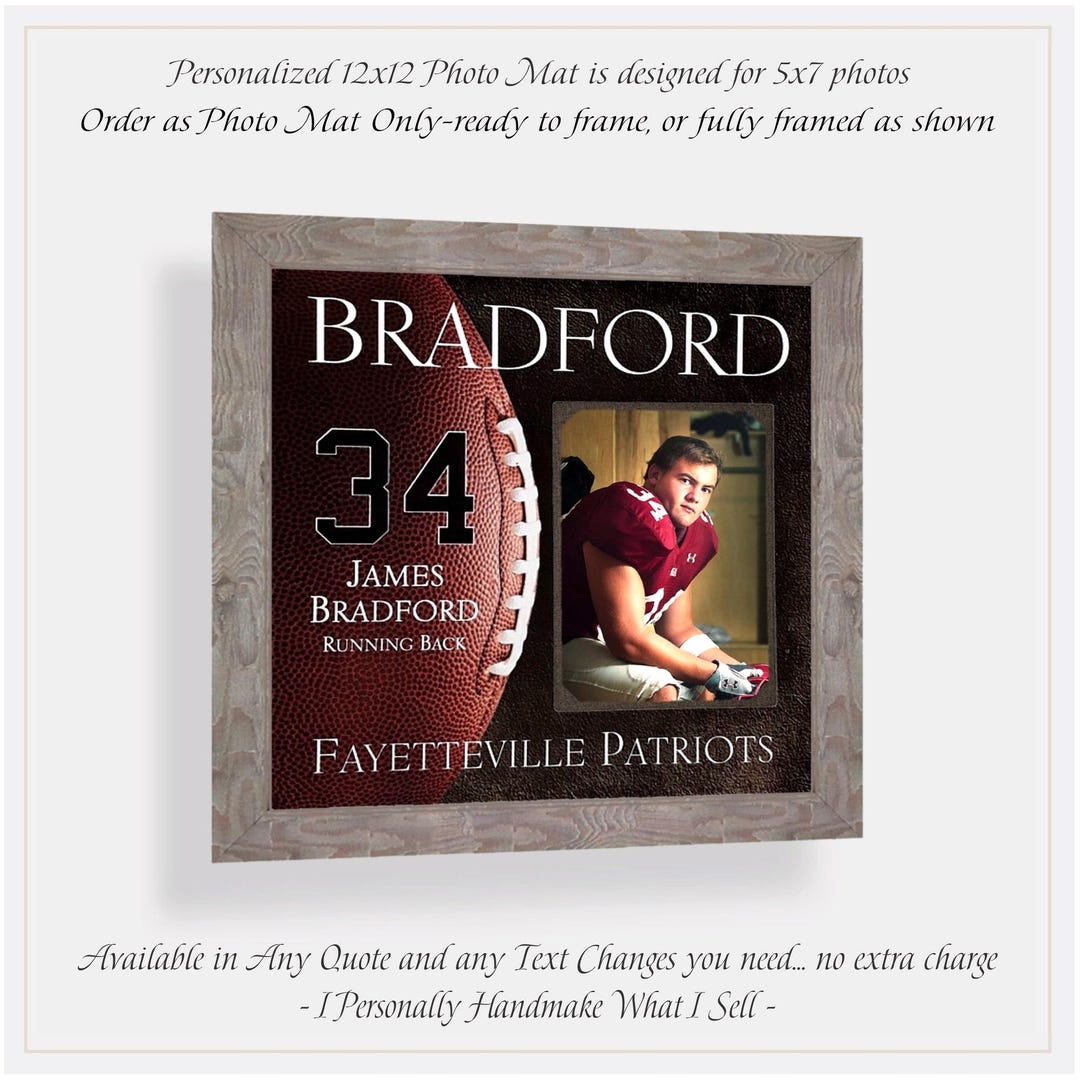 Senior Graduation Frame Mat: Custom Sports Keepsake (fits 12x12 Frames ...