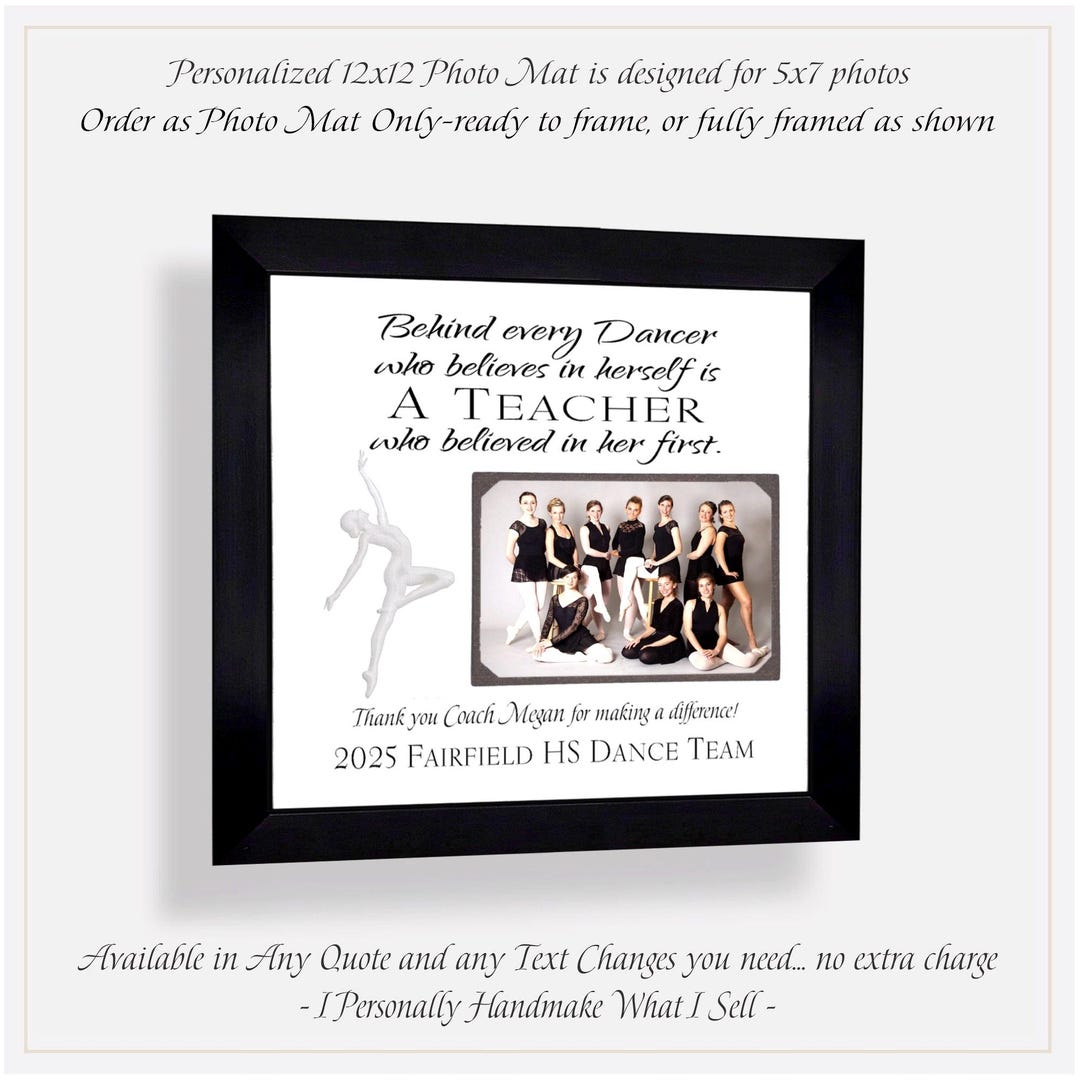 Personalized Dance Teacher Gifts Frame, Dance Recital Gift From ...