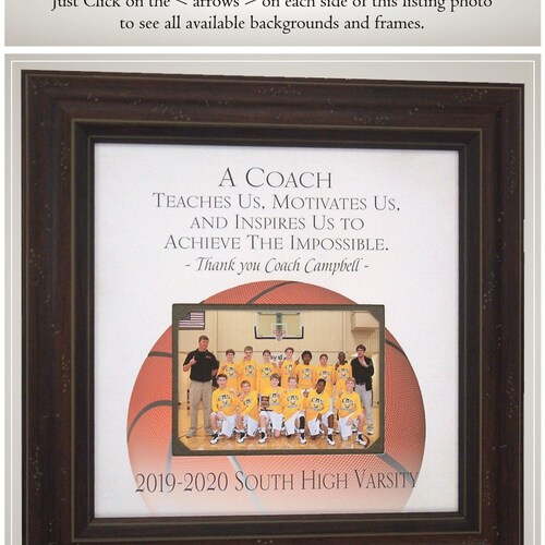 Coach Gift / Coach Frame | Etsy