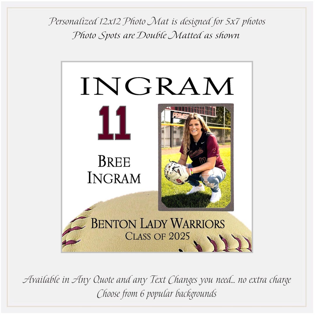 Customizable Team Photo Frame for Senior Night Graduation Gift, Sports ...