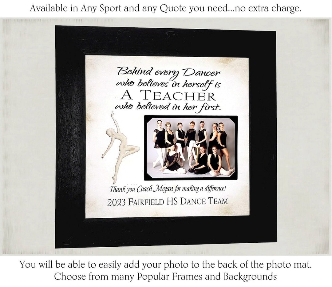Dance Teacher Gifts Frame, Dance Recital Gift From Students ...