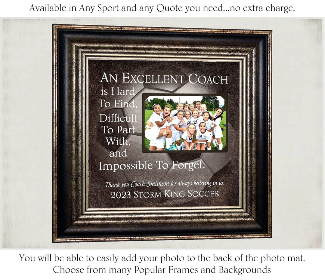 Personalized Gift for Soccer Coach, End of Season Thank You, Gift From ...