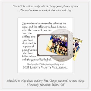 Personalized Volleyball Coach Team Photo Gift: Custom Made ANY Sport ...
