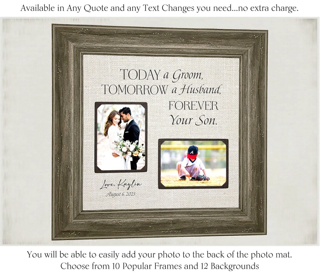 Custom Picture Frame Photo Mat Gift, Personalized Photo Picture Frame ...