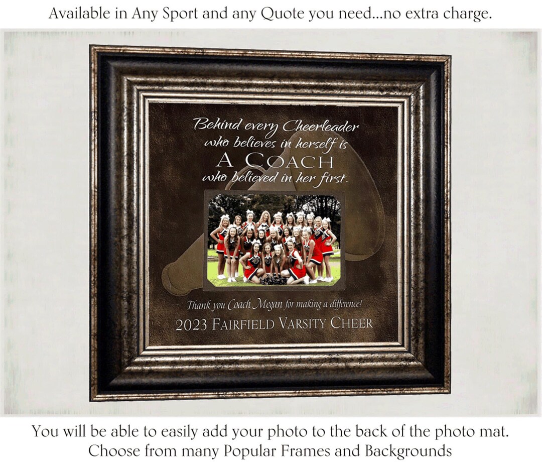 Gift for Coaches, Cheer Coach Frame Gift, Cheerleading Coach Sports ...
