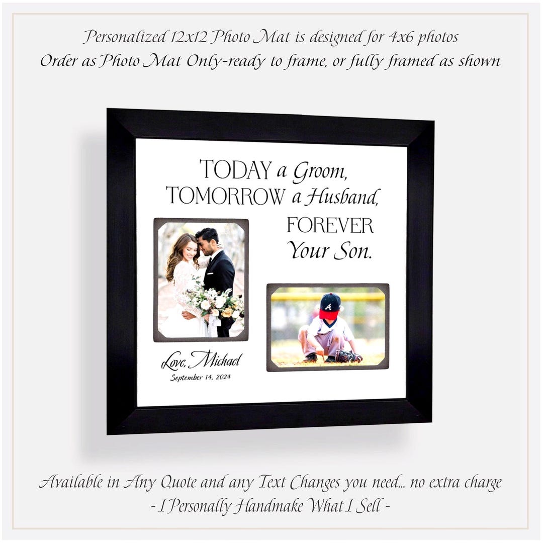 Personalized Wedding Frame for Parents, Custom Photo Gift From Groom ...
