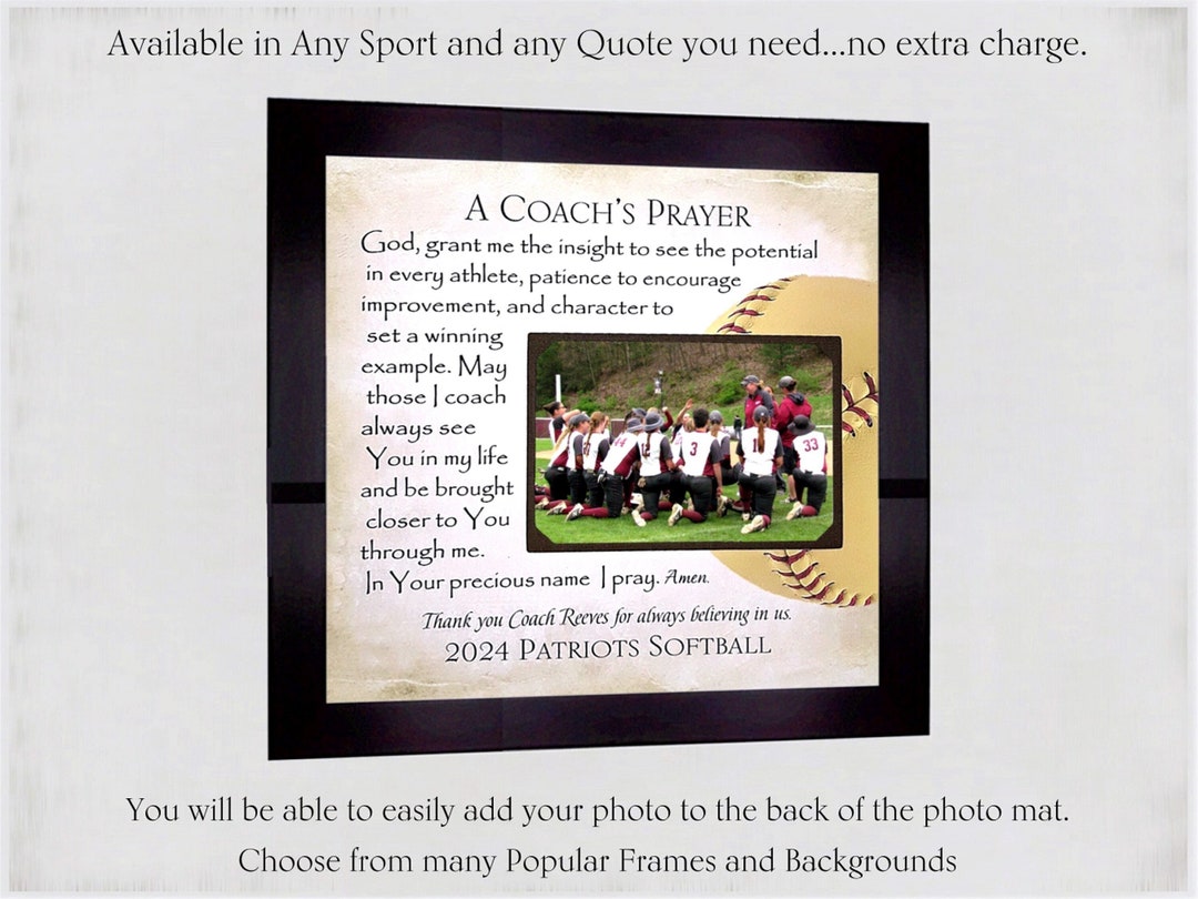 Personalized Softball Coach Team Photo Gift, End of Season Softball ...