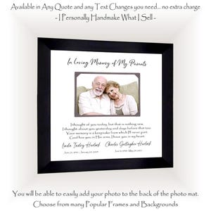 Elegant Custom Memorial Photo Frame for Loss of Loved One - 5x7 Photo ...