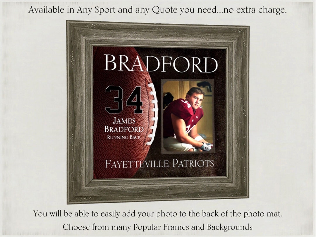 Personalized Senior Night Football Picture Frame, Sports Team Gift ...