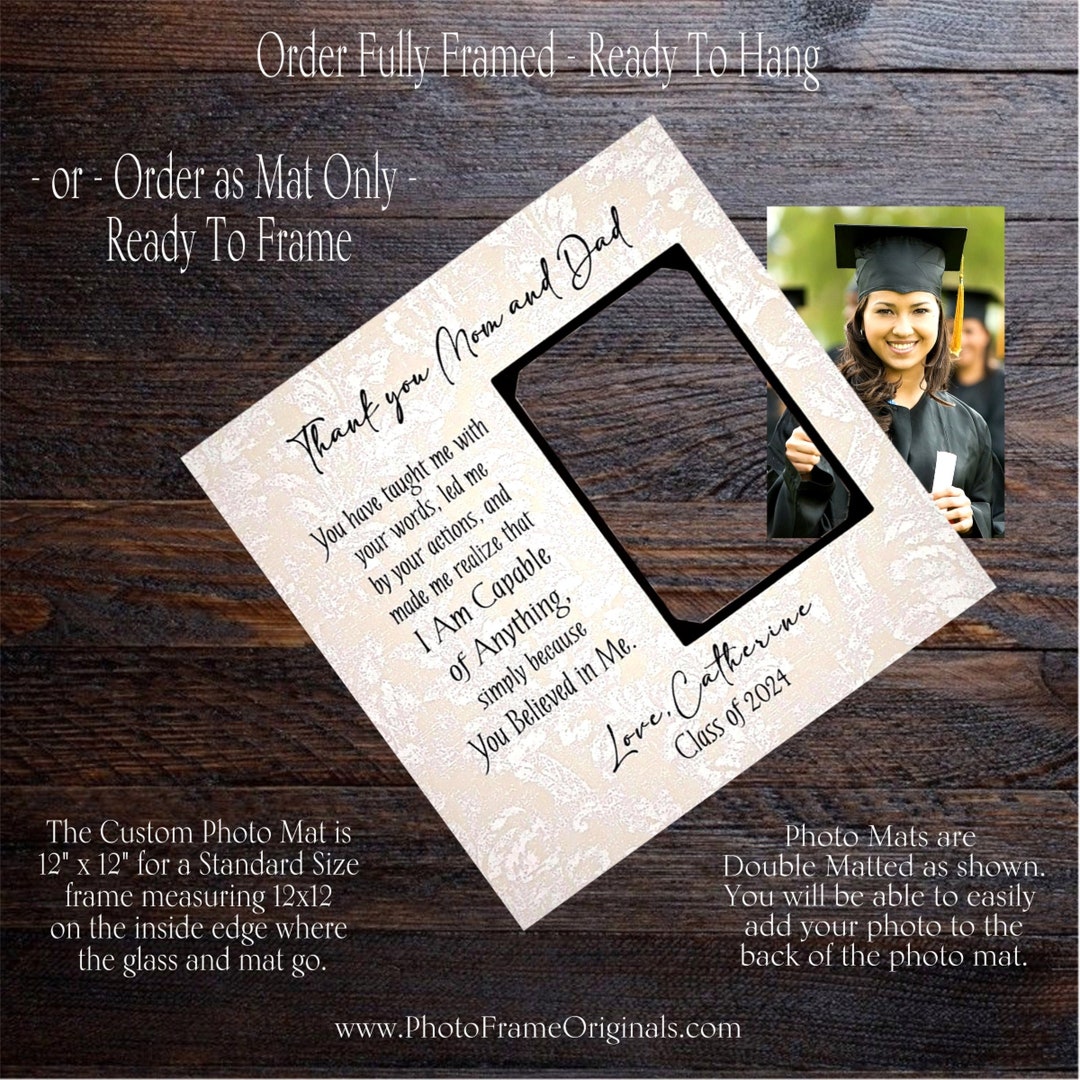 Graduation Thank You Gift for Parents, Personalized Graduation Photo ...