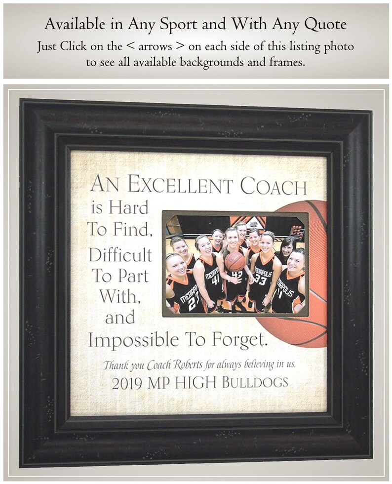 Team Gift for Basketball Coach End of Season Coach Frame - Etsy